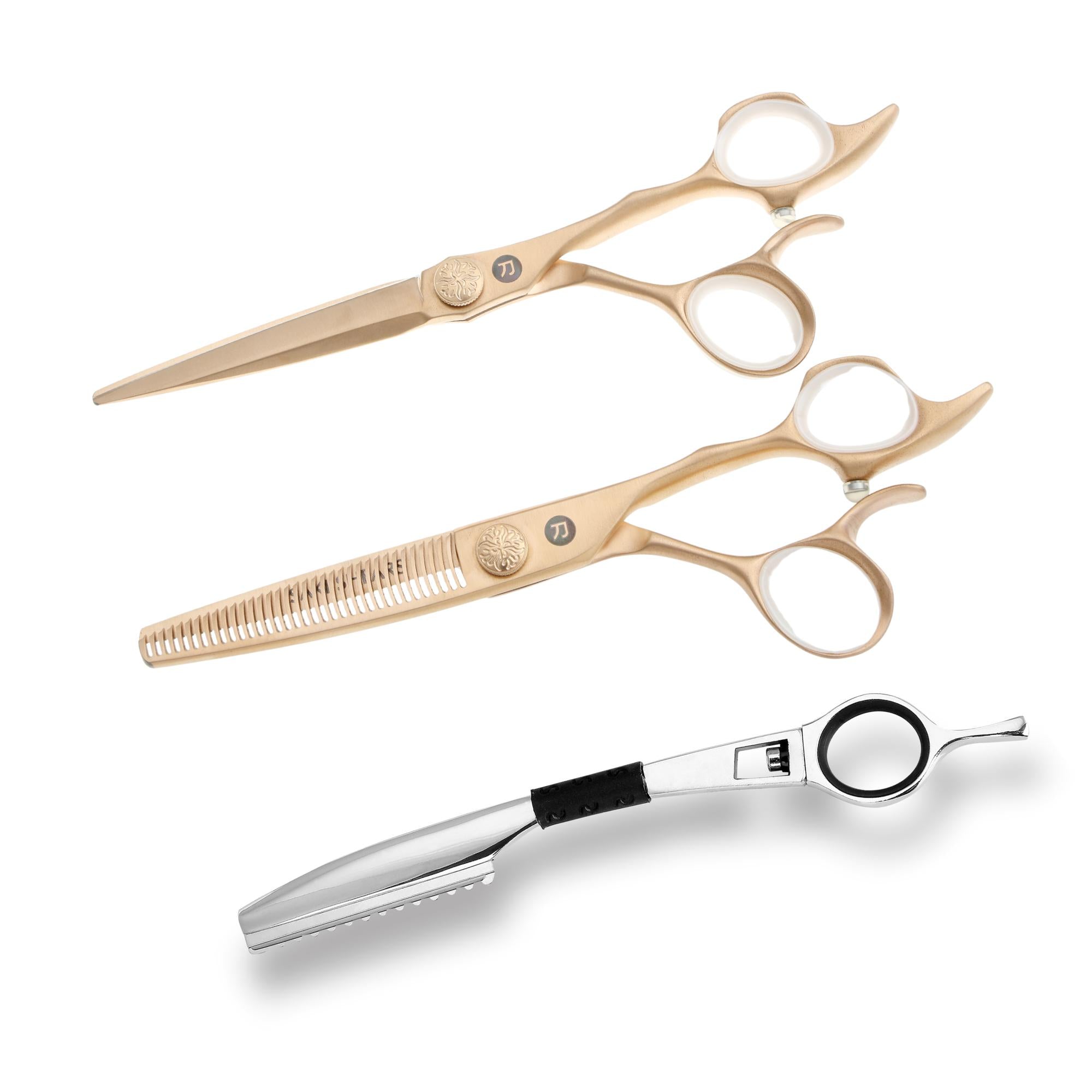 Saki Premium Gold Hair Shears Set – Scissors HQ